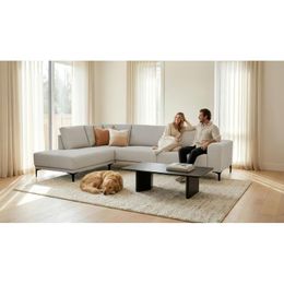 OTTO home Ecksofa &raquo;Xander, L-Form&laquo; Breite 289 cm, Webstoff, Soft-Touch Chenille, schwarze Metallf&uuml;&szlig;e grau 68% polypropylene, 32% polyester B/H/T: 