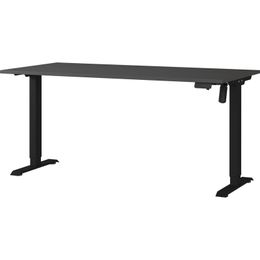 Germania Schreibtisch &raquo;Boras&laquo; Breite 120/140/160/180 cm, Metallgestell, elektrisch h&ouml;henverstellbar grau B/H/T: 160cm x 120cm x 80cm, Gestellfarbe 