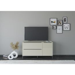 set one by Musterring Lowboard &raquo;Reno&laquo; 1 Stk. tlg. Mit Winkelfu&szlig; in diversen Farben, 77 cm H&ouml;he & Farbauswahl beige Glas, Holzwerkstoff B/H/T: 137cm x 