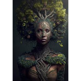 Leinwandbild &raquo;Treewoman by Catill auf Keilrahmen gespannt&laquo; 1 Stk. tlg. Kunstdruck Wandbild Bild in verschiedenen Formaten Leinen B/H/T: 40cm x 60cm x 