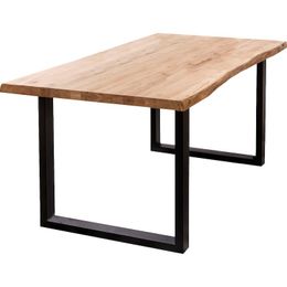 Home Affaire Esstisch &raquo;Tristan&laquo; mit Baumkante beige B/H/T: 240cm x 77cm x 100cm
