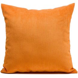 G&ouml;zze Dekokissen &raquo;Capri Cord&laquo; orange Polyester B/L: 45cm x 45cm, 1 Stk.