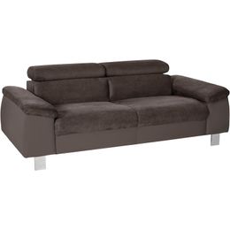 COTTA 3-Sitzer &raquo;Komaris, B: 193 cm&laquo; mit Kopfteilverstellung Microfaser PRIMABELLE (100% Polyester);Kunstleder SOFTLUX;Feinstruktur (100% Polyester);