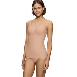Triumph BH-Hemd &raquo;Shape Smart Bra-Shirt&laquo; gl&auml;ttend, ohne B&uuml;gel, tiefer V-Ausschnitt mit Mesh-Details beige 1, N-Gr BH-Hemd