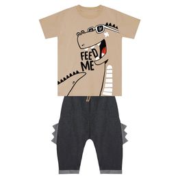 Denokids Set 'Hungry Dino' Jungen Gr&ouml;&szlig;e 116 beige
