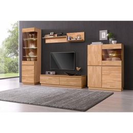 Home Affaire Wohnwand Set, 4 Stk. tlg. braun Einheitsgr&ouml;&szlig;e