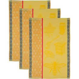 Ross Geschirrtuch &raquo;Biene&laquo; Motivtuch, aus 100% Baumwolle gelb 100% Baumwolle 3 Stk., 100 % Baumwolle