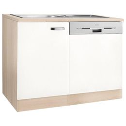 Optifit Sp&uuml;lenschrank &raquo;Faro&laquo;, mit T&uuml;r/Sockel f&uuml;r Geschirrsp&uuml;ler wei&szlig; akaziefarben, B/H/T: 110cm x 84,8cm x 60cm, T&uuml;ren: 1 Stk.
