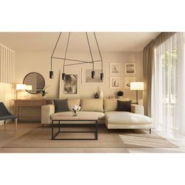 Home Affaire Ecksofa &raquo;Aurora, L-Form, mit extra breiter Recamiere, 324 x 170 cm (BxT)&laquo; Designsofa mit tollem Sitzkomfort, extra hohe Metallf&uuml;&szlig;e 