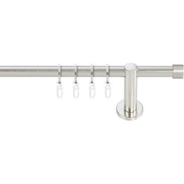 Garesa Gardinenstange &raquo;WILLI&laquo; &Oslash; 16 mm 1 l&auml;ufig-l&auml;ufig Fixma&szlig; silber L: 120cm - 200cm &Oslash; 16mm, 1 l&auml;ufig