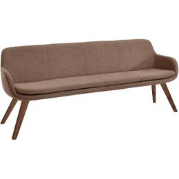 Musterring Essbank &raquo;Tavia&laquo; Stativgestell Wildnussbaum massiv ge&ouml;lt, Breite 180, 200 oder 220 cm braun 100% PES B/H/T: 220cm x 87cm x 66cm, Chenille