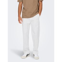 Only & Sons Only & Sons Herren ONLY & SONS Schlupfhose &raquo;ONSSINUS LOOSE 0007 COT LIN PANT NOOS&laquo; Baumwolle mit Leinen, locker geschnitten wei&szlig; L, N-Gr