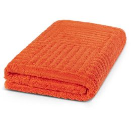 Ross Duschtuch &raquo;CARRE&laquo; 100% Baumwolle, Rippenstruktur, gro&szlig;e Farbauswahl orange Frottier, Frottier B/L: 70cmx140cm, 1 Stk., Frottier