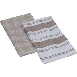 Egeria Geschirrtuch &raquo;VIVA&laquo; 2x 40x60 cm beige Obermaterial: 100% Baumwolle 2 Stk.