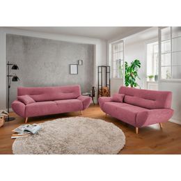 Home Affaire Polstergarnitur &raquo;Drago, modern und zeitlos, aktuelle Formensprache, komfortabel&laquo; Set, 3-Sitzer und 2-Sitzer, 2 Stk. tlg. als Sessel/
