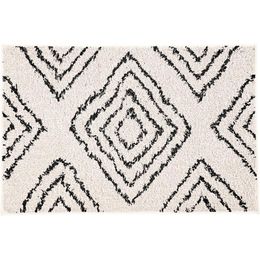Kleine Wolke Badematte &raquo;Boho, Badvorleger, Badezimmer Teppich&laquo; H&ouml;he 36 mm rutschhemmend beschichtet fu&szlig;bodenheizungsgeeignet Badteppich, modernes Rauten Muster, 