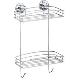 Wenko Duschablage &raquo;Wandregal&laquo; 2 Etagen silber Stahl B/H/T: 15,5cm x 44cm x 26cm