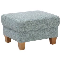 OTTO home Hocker &raquo;Texel&laquo; mit Federkern und Kontrastnaht, F&uuml;&szlig;e Buche eichefarben gr&uuml;n Struktur fein ( 100% Polyester);Luxus-Microfaser (100% Polyester)