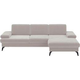 Sit & More sit&more Ecksofa &raquo;Morris L-Form, inkl. Sitztiefenverstellung&laquo; wahlweise mit Armteilverstellung, Schlaffunktion & Bettkasten grau 100% Polyester B/H/T: