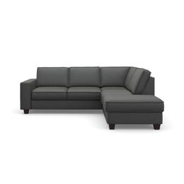 OTTO home Ecksofa &raquo;County L-Form&laquo; wahlweise Ottomane links oder rechts, mit Federkern-Polsterung grau Luxus-Microfaser (100% Polyester);Struktur fein 