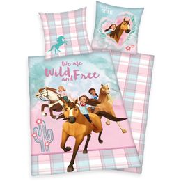 Quelle Kinderbettw&auml;sche &raquo;Spirit&laquo; mit tollem Spirit-Motiv bunt Renforc&eacute;, Obermaterial: 100% Baumwolle B/L: 135cm x 200cm, 1 Stk., 1 Stk., Renforc&eacute;, B/L: 80cm 