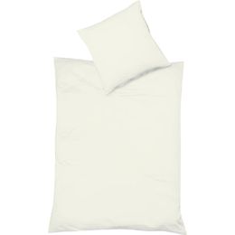Fleuresse Bettw&auml;sche &raquo;Colours in 135x200, 155x220 oder 200x200 cm&laquo; 2 Stk. Bettw&auml;sche aus 100% Baumwolle, uni, mit Rei&szlig;verschluss beige Mako-Satin, 