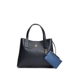 Tommy Hilfiger Damen Henkeltasche &raquo;TH ICON MINI SATCHEL&laquo; Damen Tragetaschem Umh&auml;ngetasche mit abnehmbarem RV-T&auml;schchen schwarz B/H/T: 28cm x 22,5cm x 