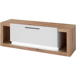 Home Affaire Lowboard &raquo;Brixen, moderner TV-Schrank, Kommode in Eiche Evoke Dekor mit Wei&szlig;&laquo; Metallgriffe, ausreichend Stauraum, vielseitig einsetzbar 