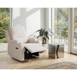 OTTO home Relaxsessel &raquo;NAPORI Cord, Kinosessel, Multimedia-Sessel&laquo; TV-Sessel mit manueller u elektrischer Relaxfunktion u. Getr&auml;nkehalter beige 100% 