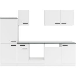 Optifit K&uuml;chenzeile &raquo;Palma&laquo; Breite 270 cm, wahlweise mit E-Ger&auml;ten, seitenverkehrt stellbar wei&szlig; B/H/T: 270cm x 60cm, ohne E-Ger&auml;te