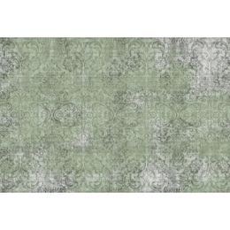 Livingwalls living walls Fototapete &raquo;Walls by Patel Old Damask 2&laquo; glatt Vlies, Wand, Schr&auml;ge gr&uuml;n Vlies B/L: 4m x 2,7m