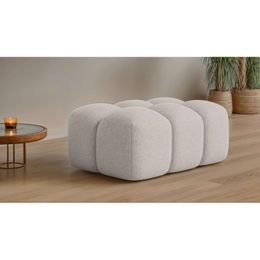 OTTO home Polsterhocker &raquo;KALLIE Sitzhocker, Bubble-Optik, Ma&szlig;e B/T/H: 90/60/44 cm&laquo; moderne Steppung, hoher Sitzkomfort und modernes Design beige 100% 