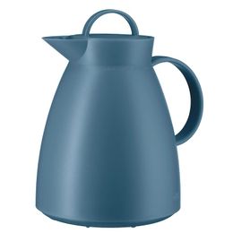 Alfi Isolierkanne &raquo;DAN, mit Hartglaseinsatz&laquo; 1 l 1 Stk. tlg. 12h hei&szlig; & 24h kalt, Drehverschluss blau Glas, Kunststoff, Silikon 1 l