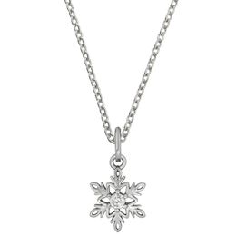 Firetti Damen Kette mit Anh&auml;nger &raquo;Schmuck Geschenk Silber 925 Halsschmuck Halskette Ankerkette Flocke&laquo; mit Zirkonia (synth.) bunt Silber 925 (