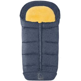 Heitmann Felle Fu&szlig;sack &raquo;Eisb&auml;rchen - Komfort 2 in 1 Lammfell Winterfu&szlig;sack - Premium Qualit&auml;t&laquo; mit Lammfell-Einlage, f&uuml;r Kinderwagen und Buggy, waschbar blau 