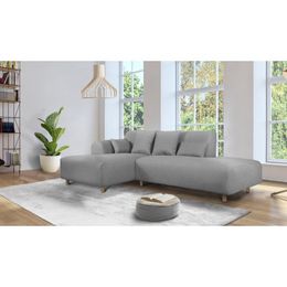 Home Affaire Ecksofa &raquo;Svennis L-Form&laquo; incl. Zierkissen, in 2 Bezugsvarianten grau Struktur (100% Polyester);Filzoptik (100% Polyester) B/H/T: 254cm x 