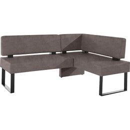 OTTO home Eckbank &raquo;Oliver mit Metallgestell, K&uuml;chenbank&laquo; verschiedene Bez&uuml;ge Cord Esszimmerbank OTTOs Choice braun Holzwerkstoff, Massivholz, 