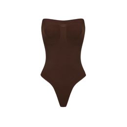 cfab Shapingbody 'Tr&auml;gerloser Bodysuit Sculpting Shapewear mit String' Damen Gr&ouml;&szlig;e XS braun