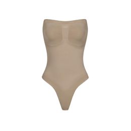 cfab Shapingbody 'Tr&auml;gerloser Bodysuit Sculpting Shapewear mit String' Damen Gr&ouml;&szlig;e M dunkelbeige