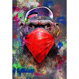 Leinwandbild &raquo;Affengeil Tuch Abstrakt by Juliano de Araujo auf Keilrahmen gespannt&laquo; 1 Stk. tlg. Kunstdruck Wandbild Bild in verschiedenen Formaten 
