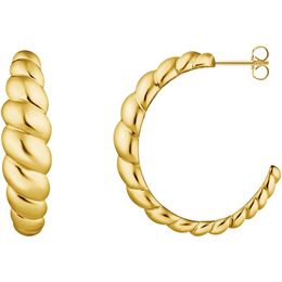 Thomas Sabo Damen Thomas Sabo Paar Creolen &raquo;Organische Formen Creolen gedreht&laquo; gold Silber 925 (recycelt)