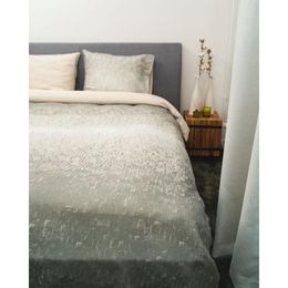 Kayori Bettw&auml;sche &raquo;Shima&laquo; 2 Stk. Hergestellt aus GOTS-zertifizierter Bio-Baumwolle beige Mako-Satin, Obermaterial: 100% Baumwolle B/L: 155cm x 220cm, 