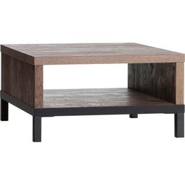 OMG Design Couchtisch &raquo;Stanley&laquo; 1 Stk. tlg. Zeitloser Landhausstil, mit Metallgestell braun B/H/T: 60cm x 45cm x 60cm
