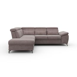 Sit & More sit&more Ecksofa &raquo;Cabrio L-Form, B: 274 cm, mit Sitztiefen-, Arm- & Kopfteilverstellung&laquo; 3 Nierenkissen, Federkern, optional Schlaffunktion und 