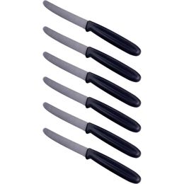 GSD HAUSHALTSGER&Auml;TE Tafelmesser sp&uuml;lmaschinengeeignet schwarz Stahl 6 Stk.
