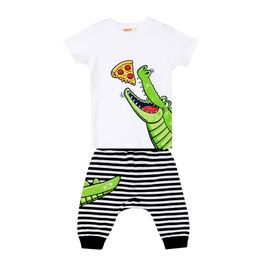 Denokids Set boy size 122 Green / Black / White