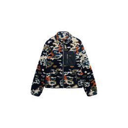Superdry & Co Fleece Jacket male size S Cream / Dark blue / Khaki / Orange