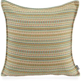 HOCK Dekokissen &raquo;Amara&laquo; Outdoorkissen inkl. F&uuml;llung, 50x50cm, Dekokissen, Streifen, aqua green gr&uuml;n Obermaterial: 65% Polyacryl, 35% Polypropylen B/L: 50cm