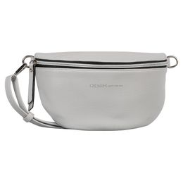 Tom Tailor Denim Damen Tom Tailor Denim Bauchtasche &raquo;Rosie&laquo; vielseitig tragbar, leicht genarbt mit silbernen Nylonrei&szlig;verschl&uuml;ssen grau B/H/T: 23,5cm 