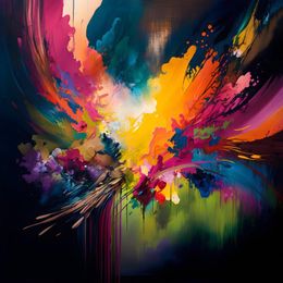 Leinwandbild &raquo;Color Explosion by Nilo auf Keilrahmen gespannt&laquo; 1 Stk. tlg. Kunstdruck Wandbild Bild in verschiedenen Formaten Leinen B/H/T: 60cm x 
